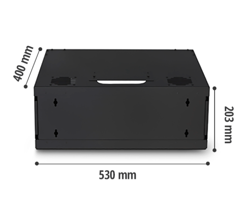 Mini Rack 3U Compacto para cabeamento estruturado